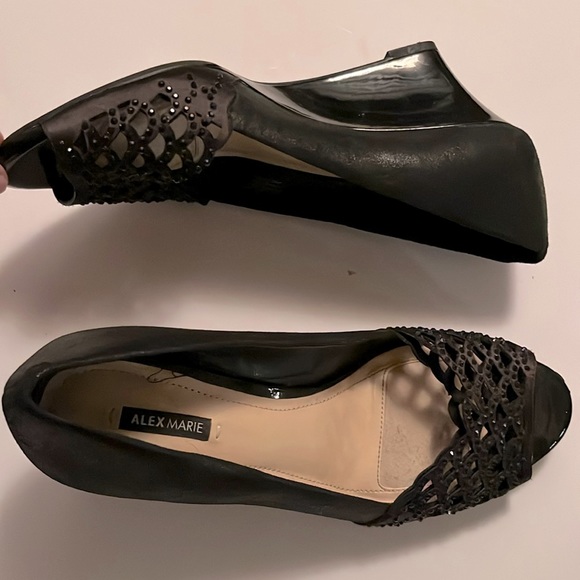 Alex Marie | Shoes | Alex Marie Open Toed Leather And Fabric With ...